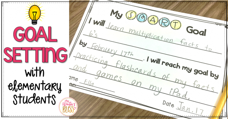 Goal Setting With Elementary Students - Lead in Literacy - Resources ...