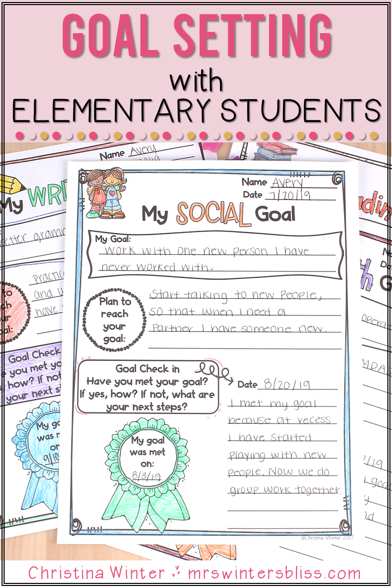 Goal Setting With Elementary Students - Lead in Literacy - Resources ...