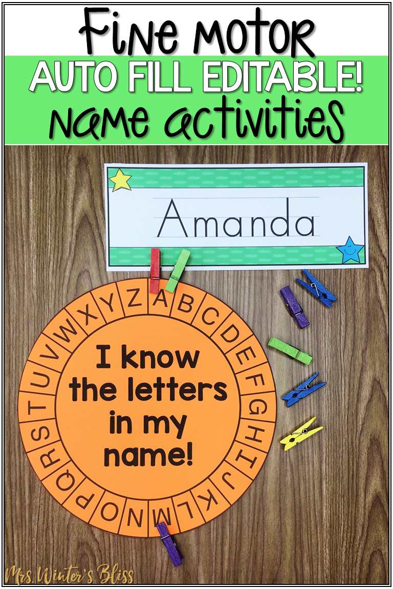 Developing Fine Motor with Name Activities - Lead in Literacy ...