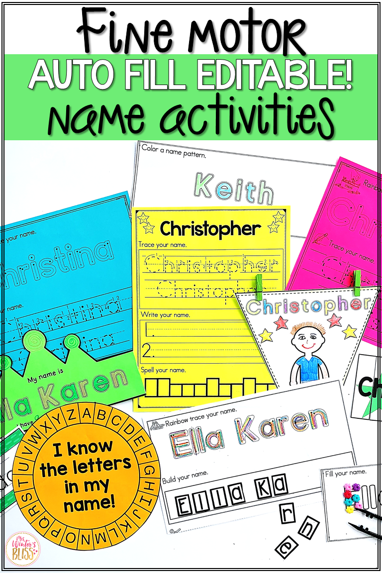 Developing Fine Motor with Name Activities - Lead in Literacy ...