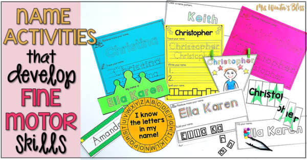 Developing Fine Motor with Name Activities - Lead in Literacy ...