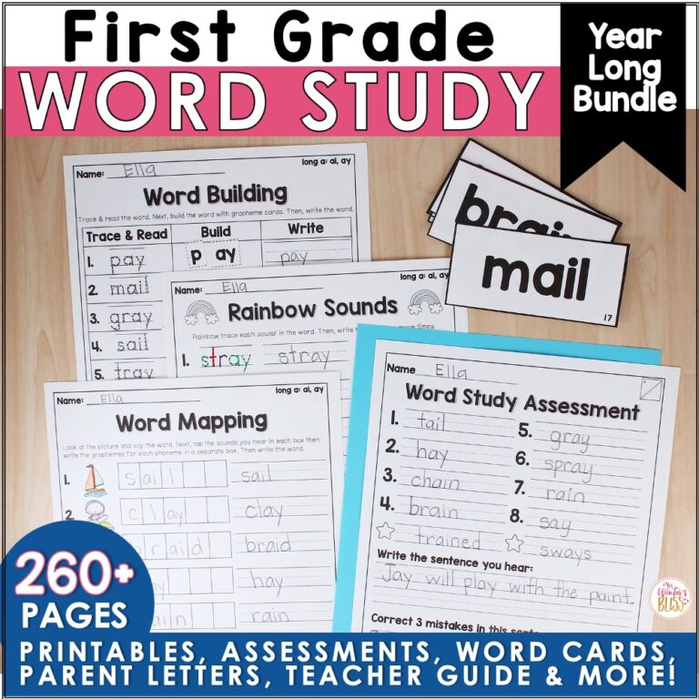 Weekly Word Study Units for K-3 - Lead in Literacy - Resources For ...