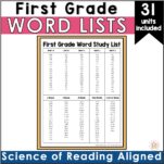 1st Grade Word Study List - Year-long Scope & Sequence - Lead in ...