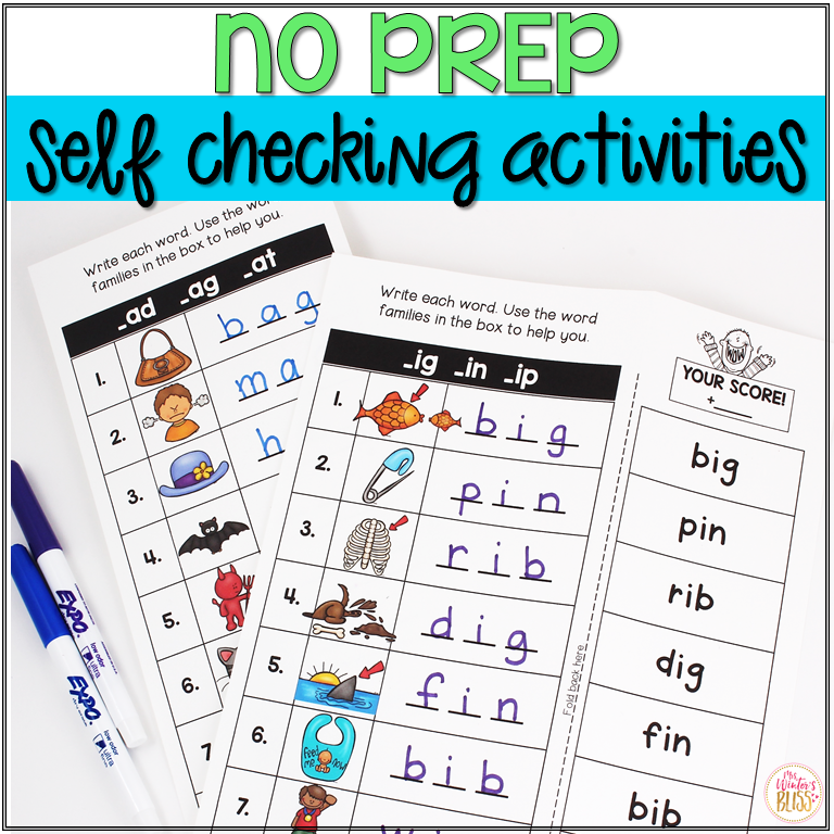 CVC Word Activities - NO PREP - Mrs. Winter's Bliss - Resources For ...