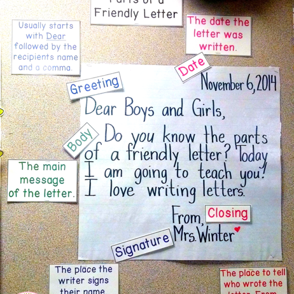 Letter Writing Unit - Friendly Letters - Mrs. Winter's Bliss ...