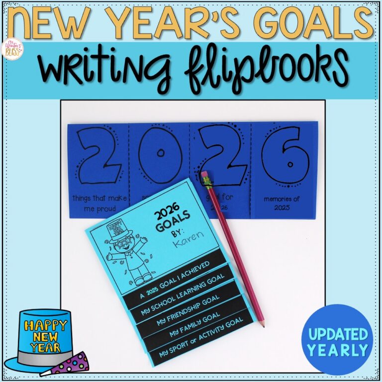 New Year's Activities - New Year's Goals 2026 - Lead in Literacy ...