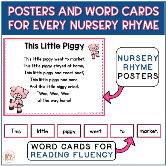 Nursery Rhymes Poetry Center (SET 2) - 11 poems - Lead in Literacy ...