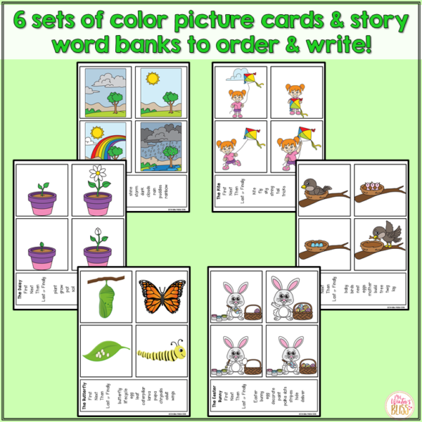 Sequence Writing Prompts - Spring - Lead in Literacy - Resources For ...