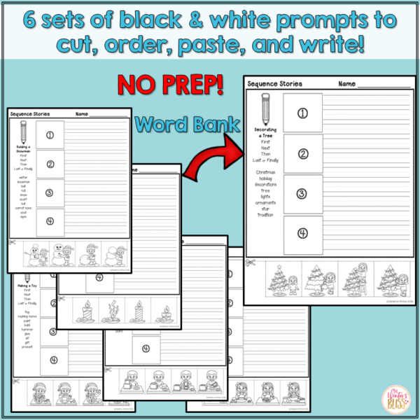 Sequence Winter Prompts - Winter - Lead in Literacy - Resources For ...