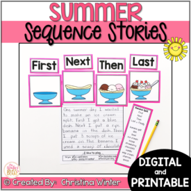 Sequence Writing Prompts - Summer - Lead in Literacy - Resources For ...