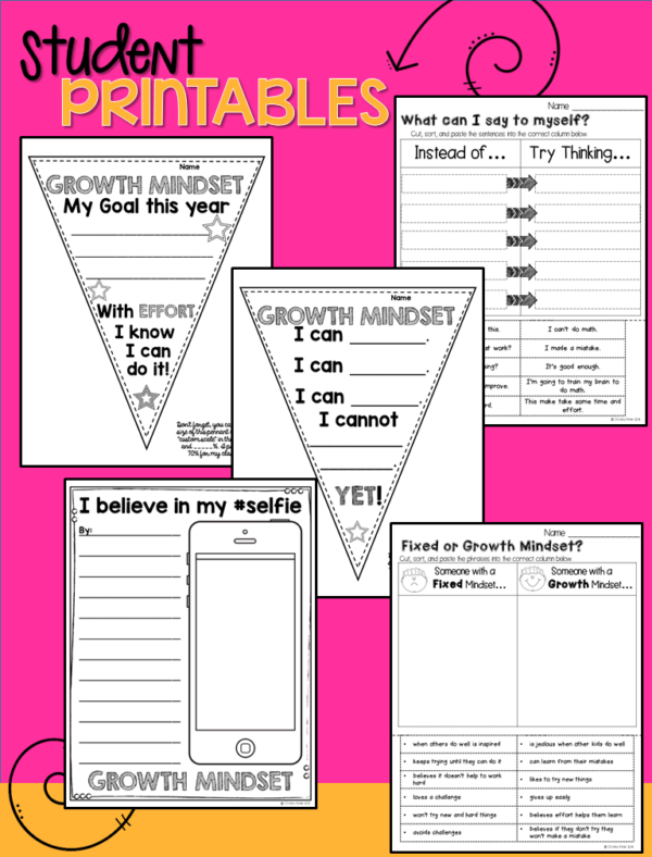Growth Mindset Elementary Activities - printable & digital - Mrs ...