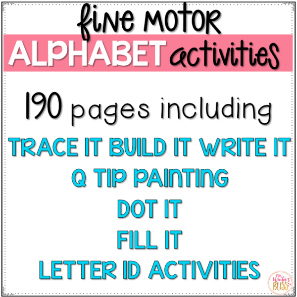 Alphabet Activities – Fine Motor Fun! BUNDLE - Lead in Literacy ...