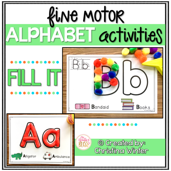 Fine Motor Alphabet Activities and Editable Name Activities - Lead in ...