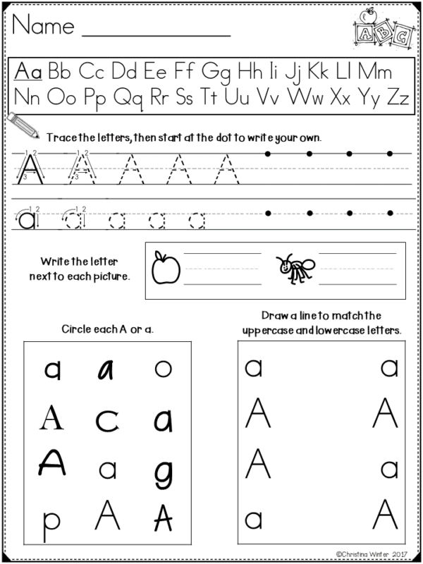 Letter Identification Worksheets - Lead in Literacy - Resources For ...