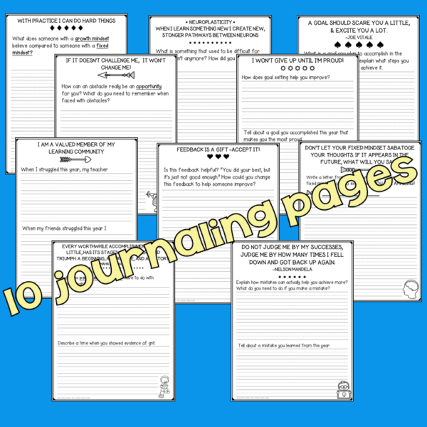 Growth Mindset Reflection Journal - Lead in Literacy - Resources For ...