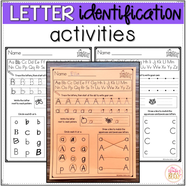 Letter Identification Worksheets - Lead in Literacy - Resources For ...