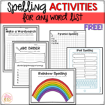 Spelling Activities - Lead in Literacy - Resources For Kindergarten ...