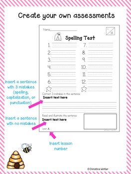 Spelling Assessments *EDITABLE* - Mrs. Winter's Bliss - Resources For ...
