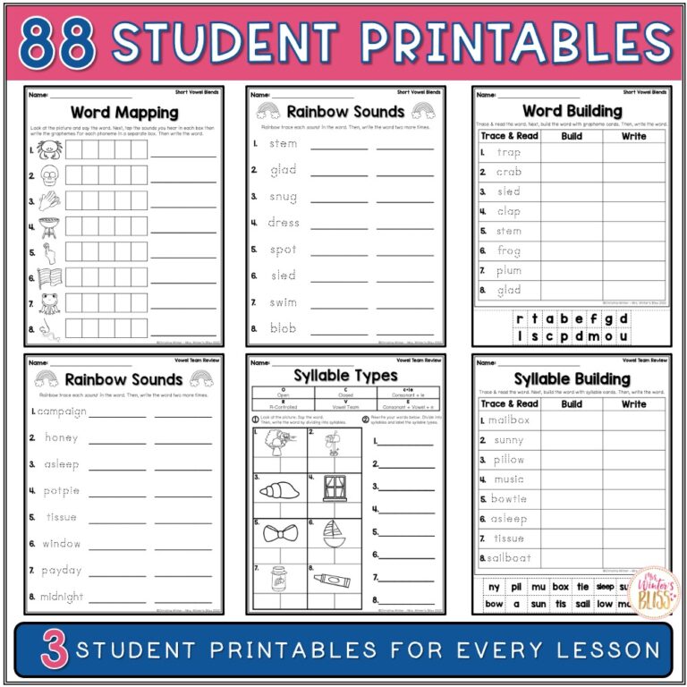 3rd Grade Word Study Printables & Assessments BUNDLE - editable ...