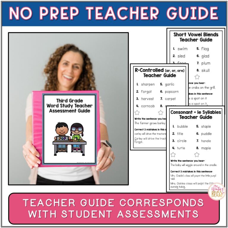 3rd Grade Word Study Printables & Assessments BUNDLE - editable ...