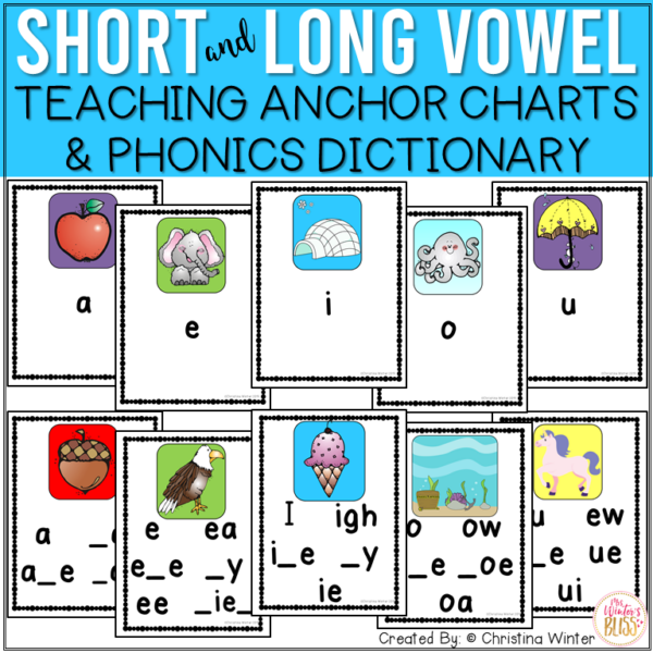 Vowel Anchor Charts - Lead in Literacy - Resources For Kindergarten ...