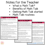 Math Talk Sentence Starters • Math Talk Posters - Lead in Literacy ...
