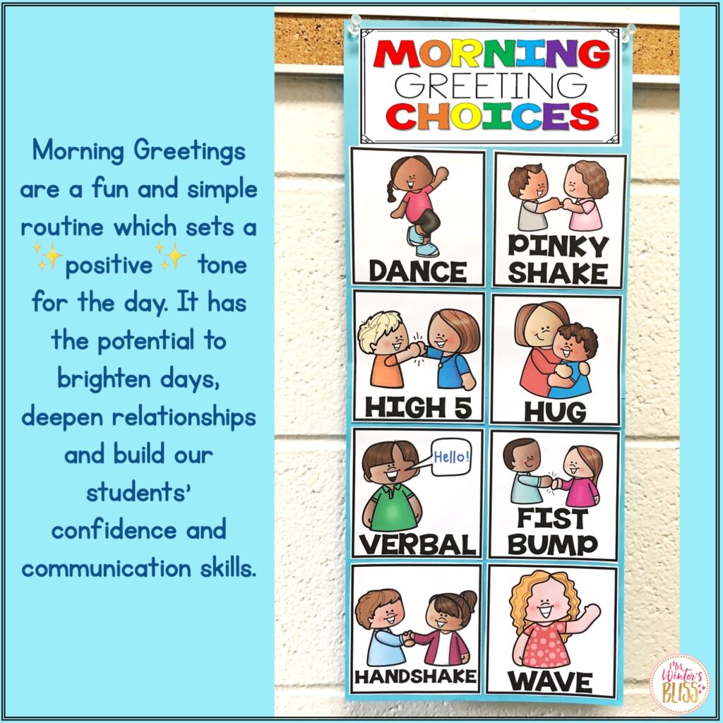 Morning Greeting Choices Signs - Lead in Literacy - Resources For ...