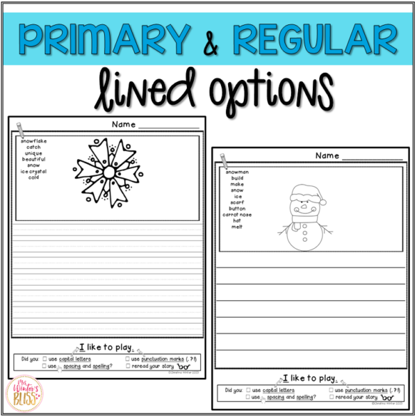Winter Writing Prompts - printable & digital - Lead in Literacy ...