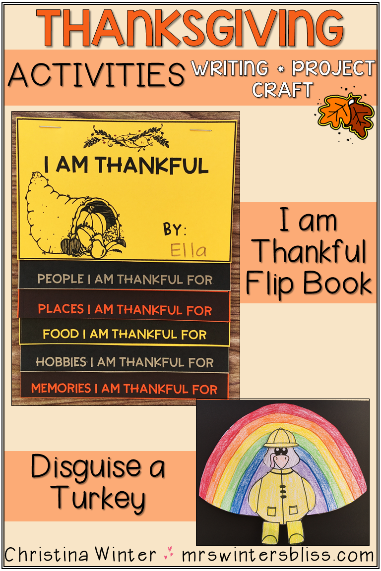Thanksgiving Activities for Elementary Students - Lead in Literacy ...