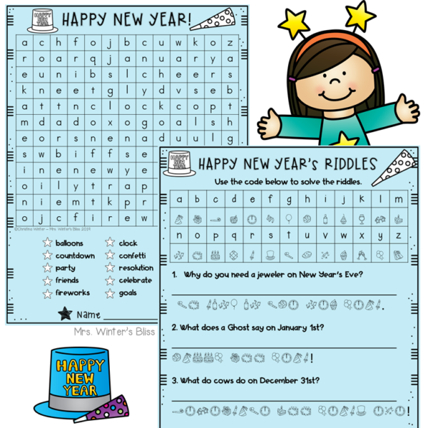 New Year's Activities for Kids - Lead in Literacy - Resources For ...