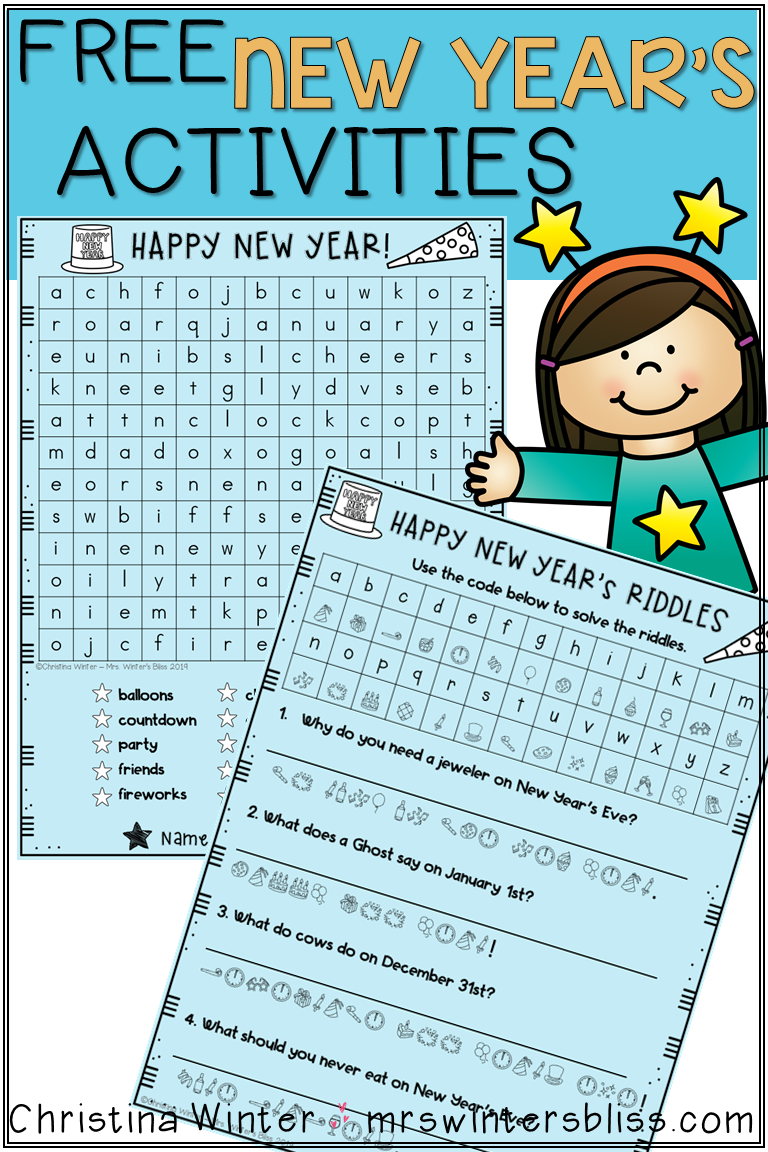 New Year's Activities for Kids - Lead in Literacy - Resources For ...