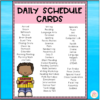 Daily Schedule Cards EDITABLE with times - Lead in Literacy - Resources ...