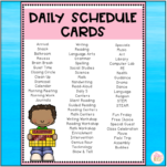 Daily Schedule Cards EDITABLE with times - Lead in Literacy - Resources ...