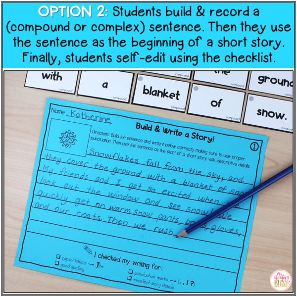 Compound & Complex Sentence Building Activities (Winter edition) - Lead ...