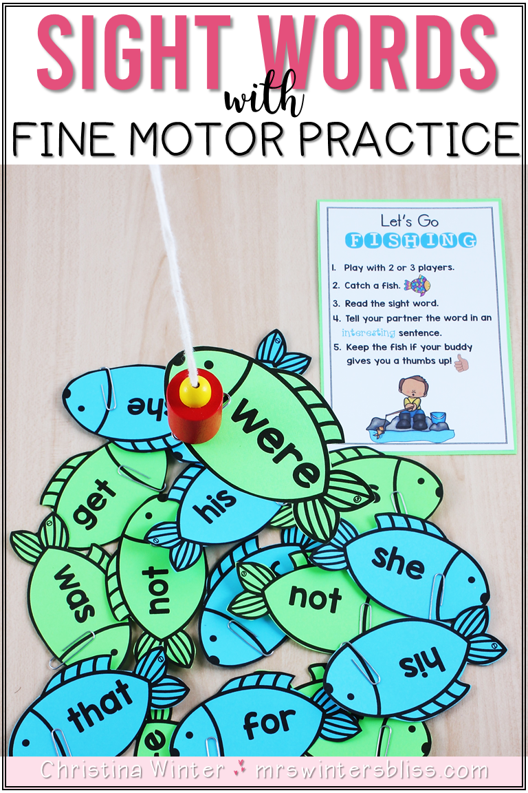 Sight Word Activities For Fine Motor Development - Mrs. Winter's Bliss ...