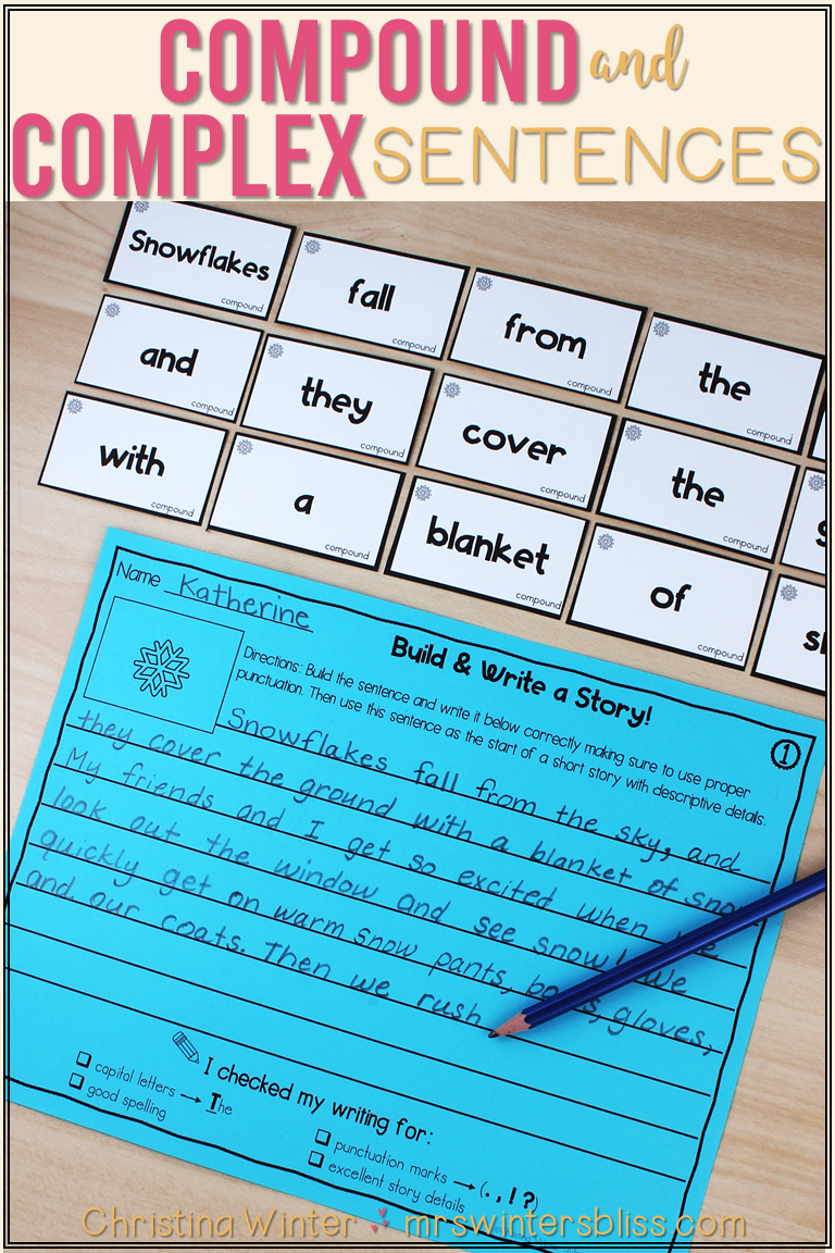 Compound & Complex Sentence Building Activities (Winter edition) - Lead ...
