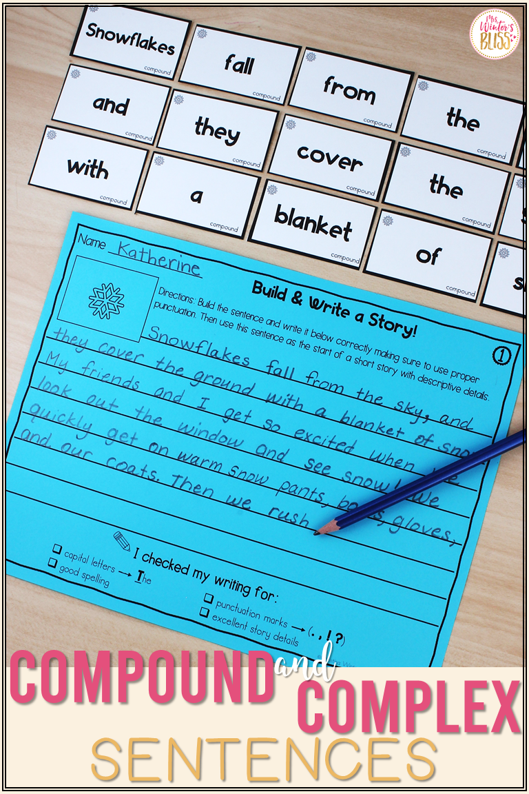 Compound & Complex Sentence Building Activities (Winter edition) - Lead ...