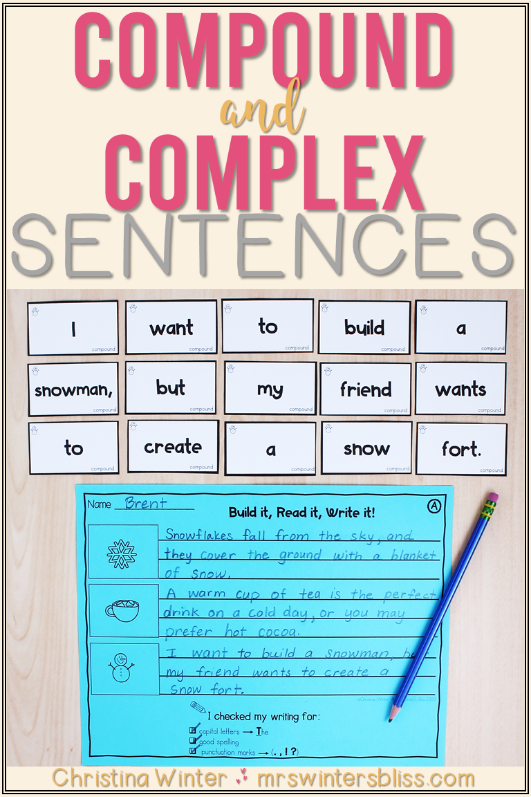 Compound & Complex Sentence Building Activities (Winter edition) - Lead ...