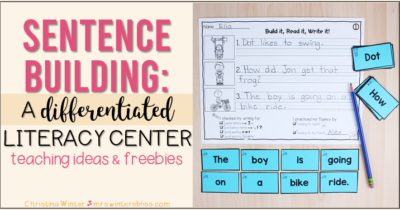 Sentence Building: A Differentiated Literacy Center - Lead in Literacy ...