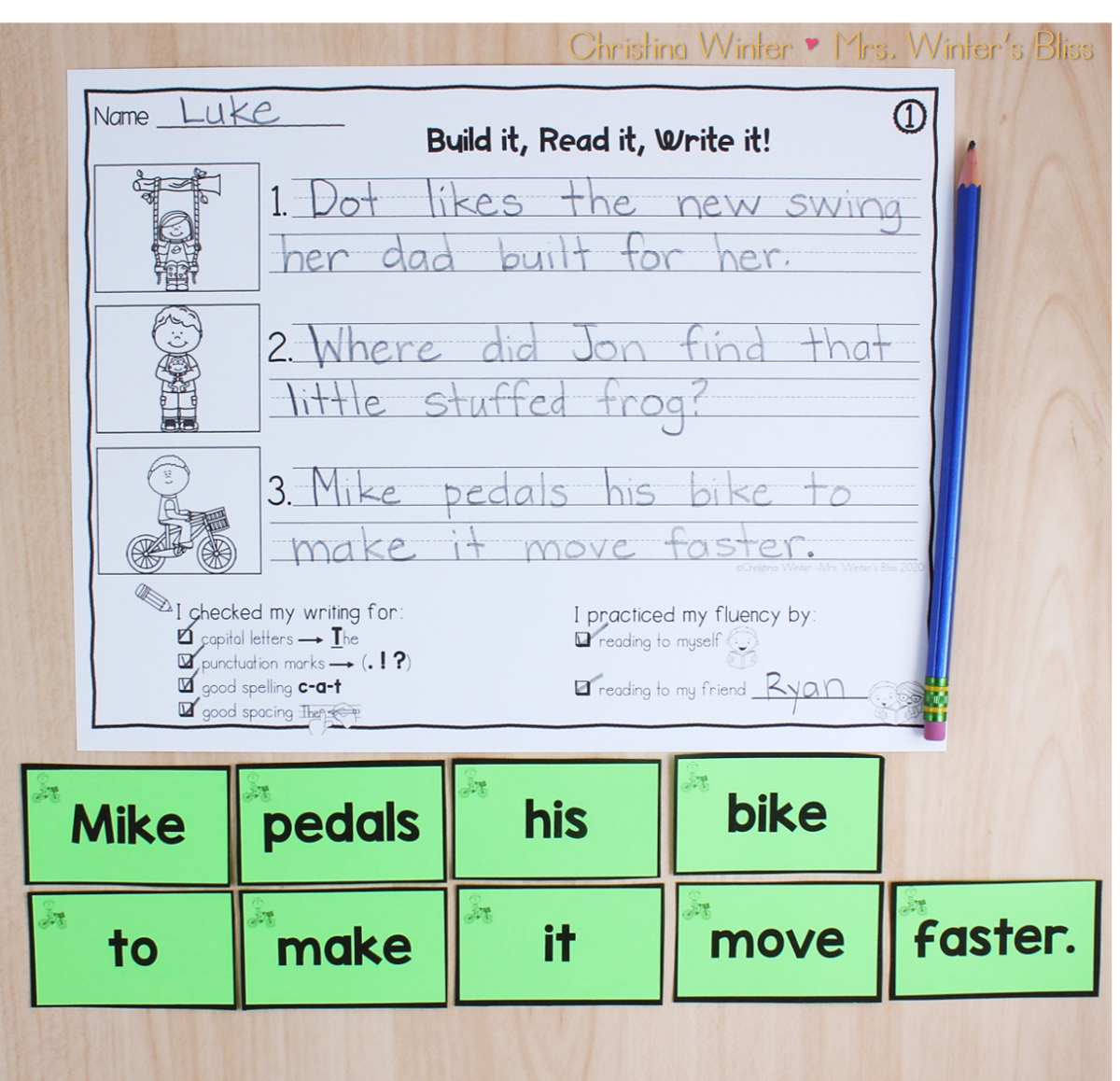 Sentence Building: A Differentiated Literacy Center - Lead in Literacy ...