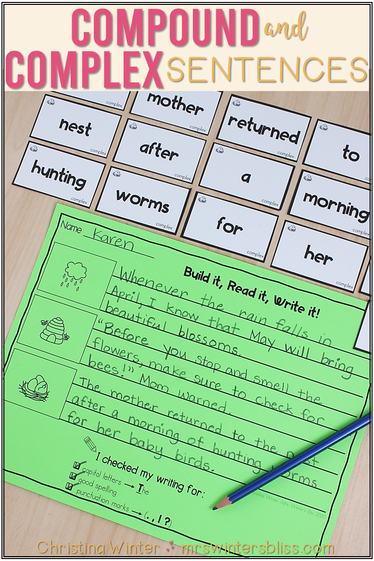 Compound & Complex Sentence Building Activities YEARLONG BUNDLE - Lead ...