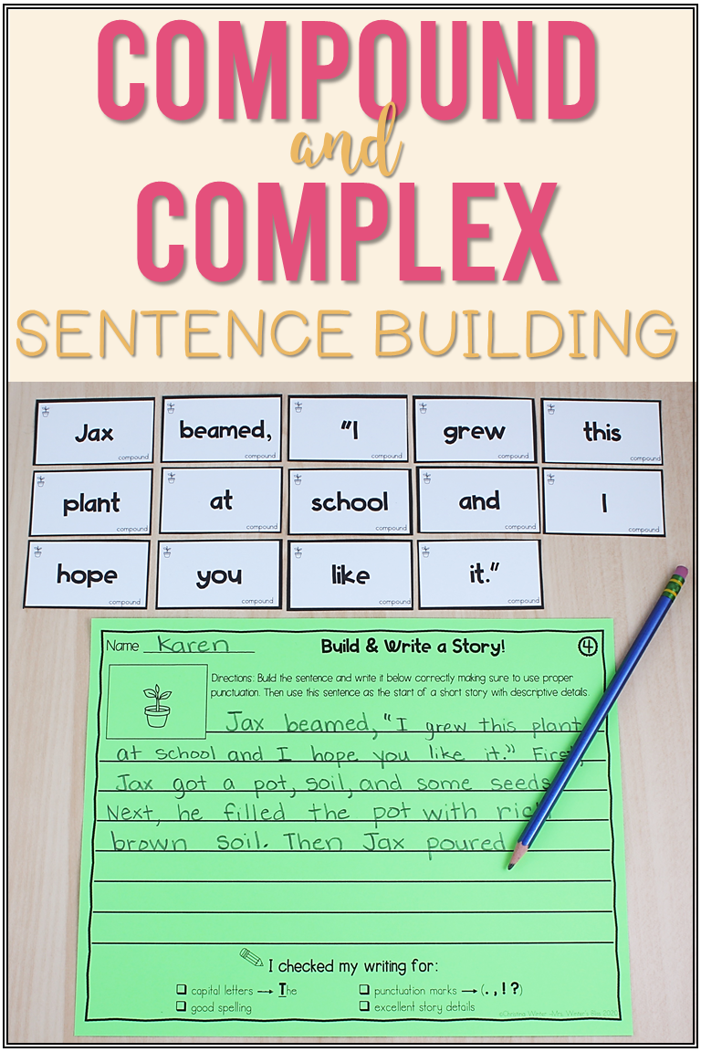 Compound & Complex Sentence Building Activities YEARLONG BUNDLE - Lead ...