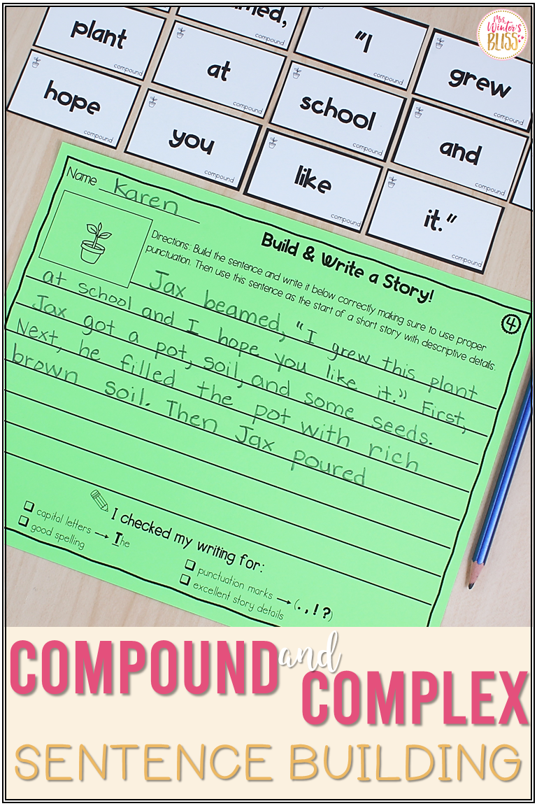 Compound & Complex Sentence Building Activities YEARLONG BUNDLE - Lead ...