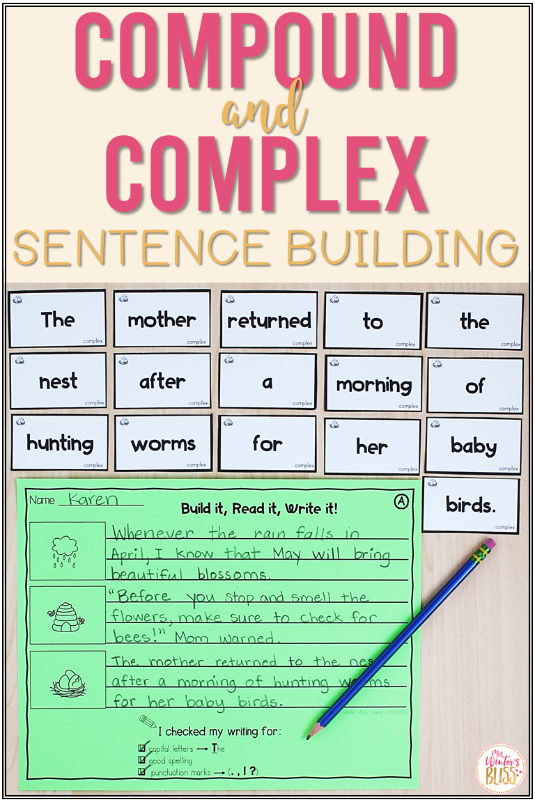 Compound & Complex Sentence Building Activities YEARLONG BUNDLE - Lead ...