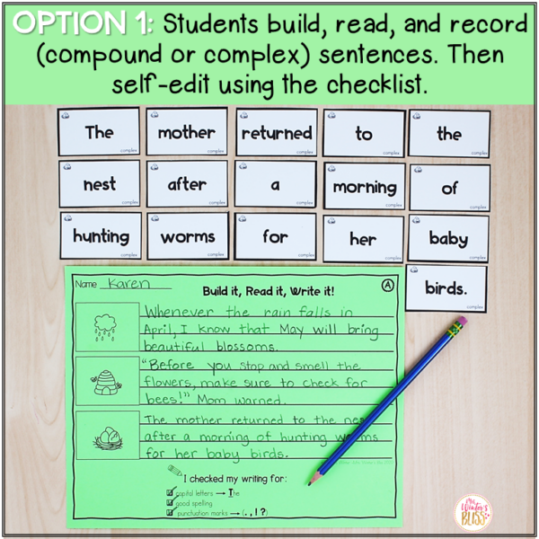 Compound & Complex Sentence Building Activities YEARLONG BUNDLE - Lead ...