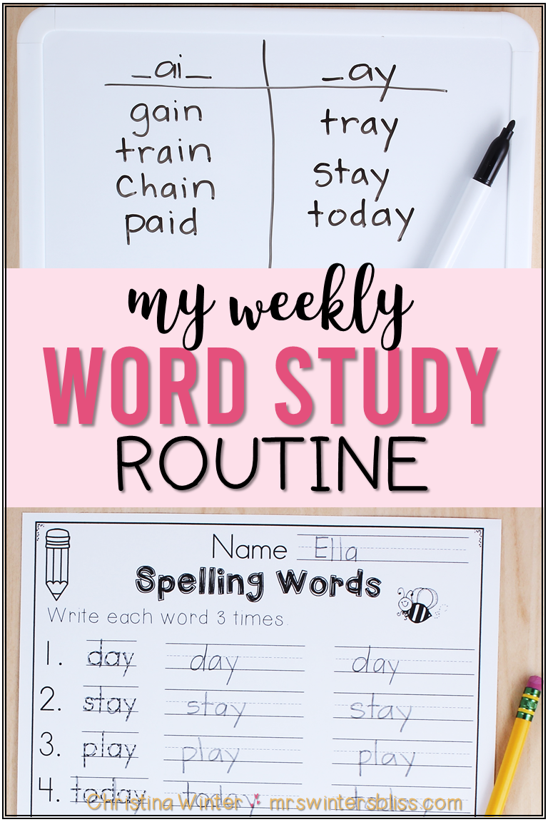 A Weekly Word Study Routine for K-2 - Lead in Literacy - Resources For ...