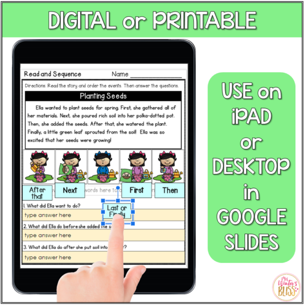 Sequence of Events Reading Spring Passages printable & digital - Lead ...