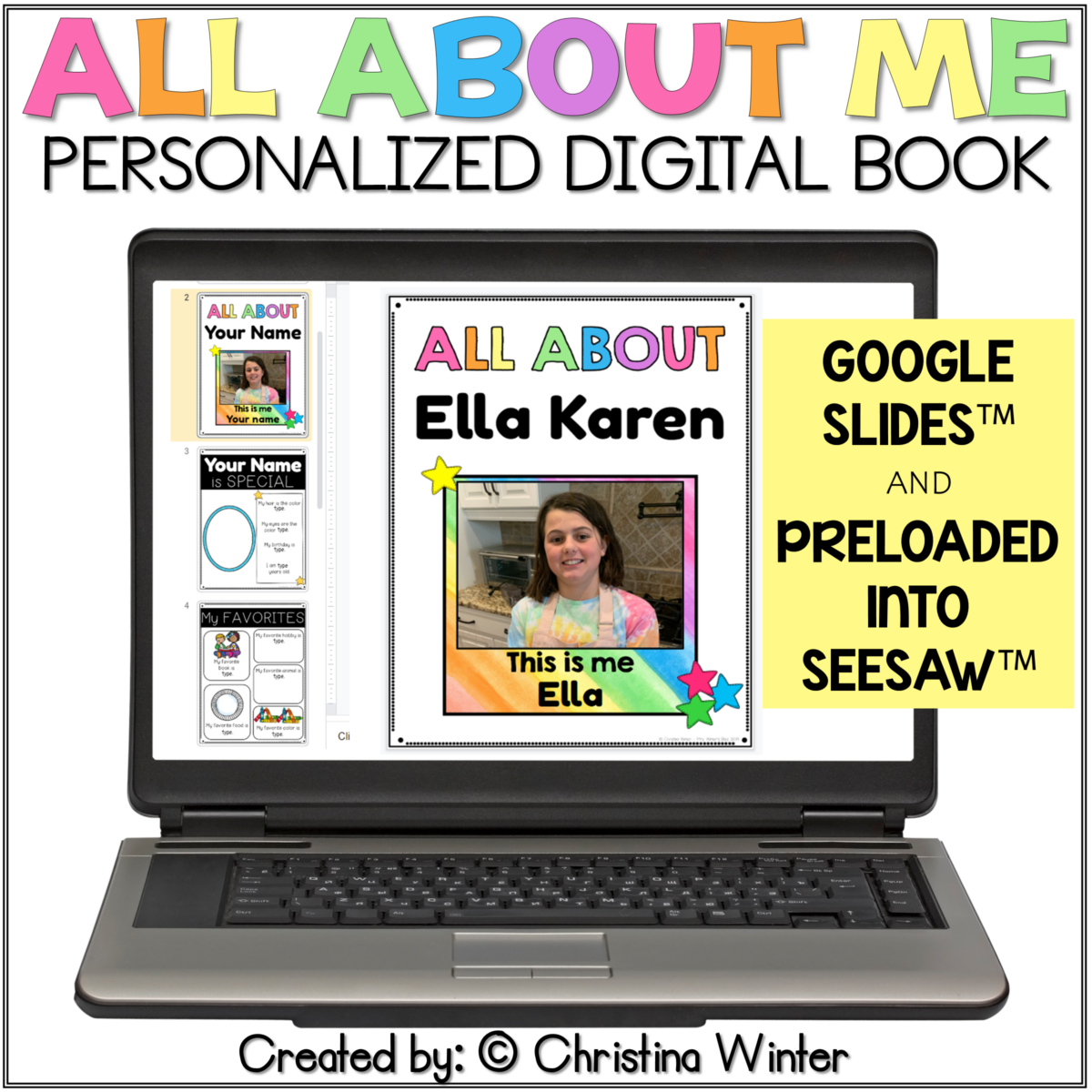 All About Me - DIGITAL Book for Google Classroom™/Slides™ Seesaw - Lead ...