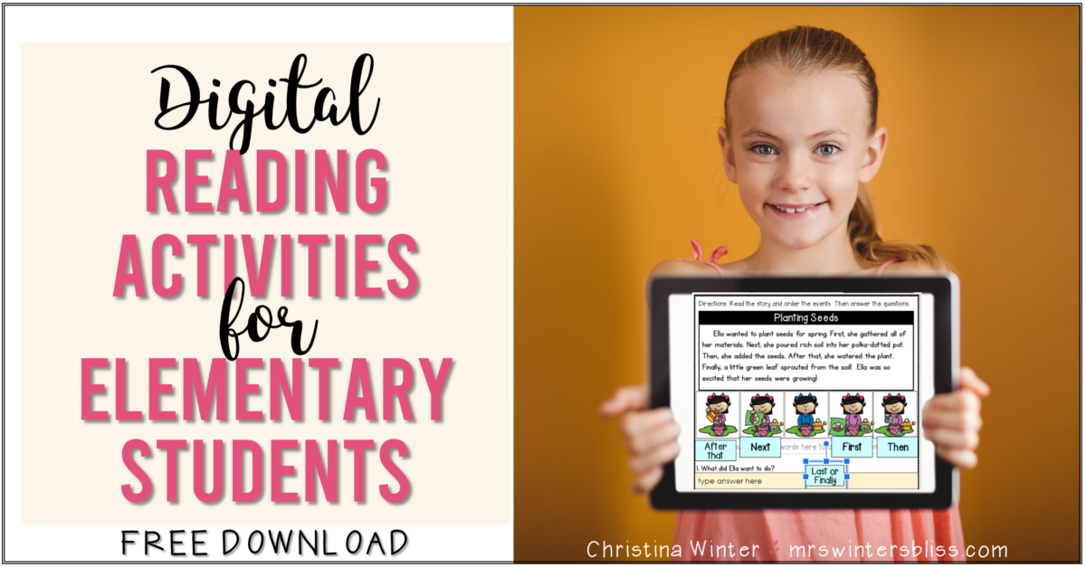 The Best Digital Reading Activities - Lead in Literacy - Resources For ...