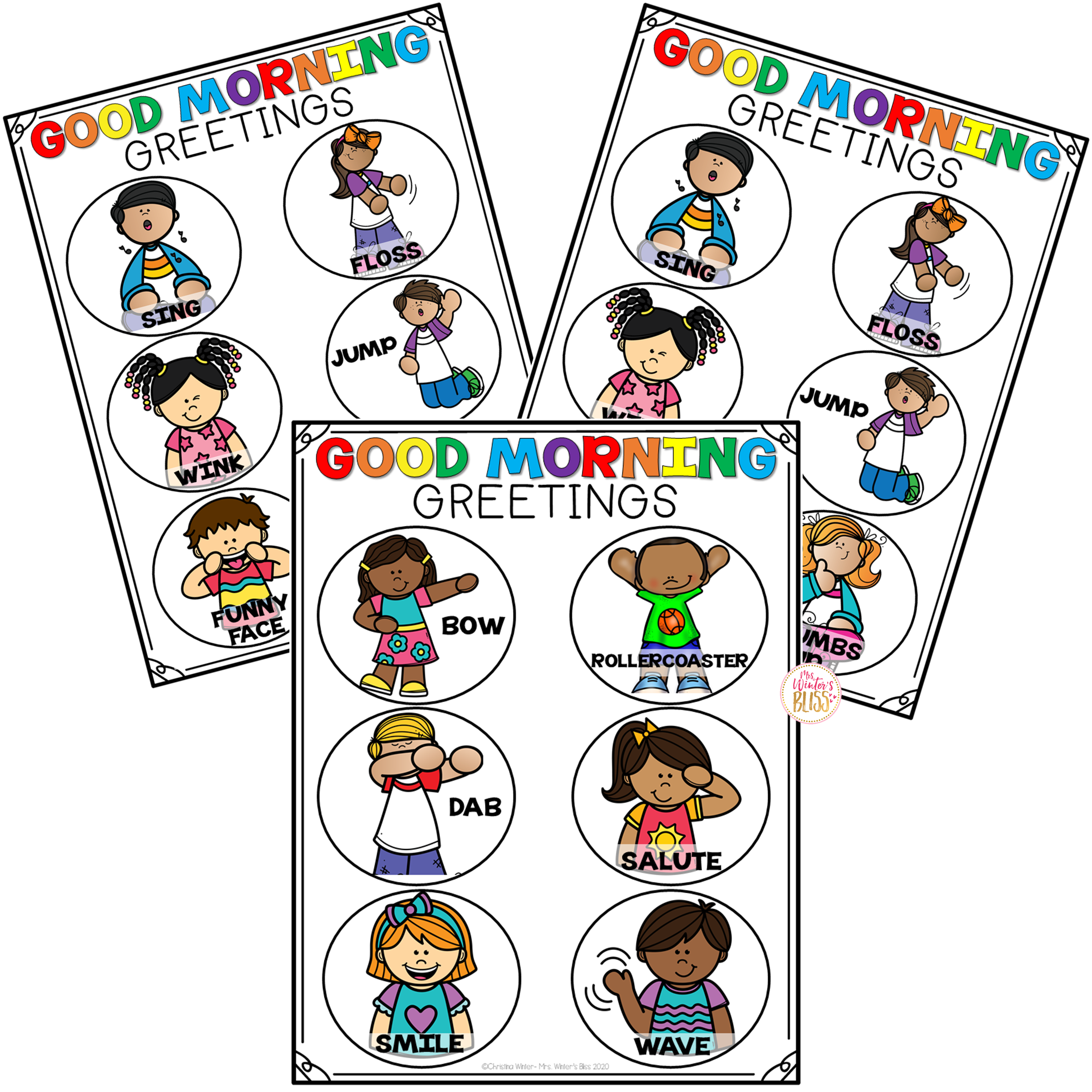 Non-Contact Morning Greetings - Lead in Literacy - Resources For ...